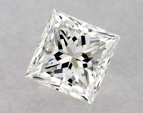 GIA 1.05 Carat G-VS2 Ideal Cut Princess Diamond Reverse Taper Milgrain ...
