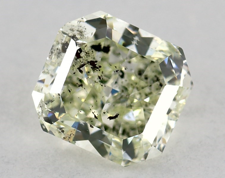 GIA 0.86 Carat Fancy Yellow Green-CO Radiant Cut Diamond-5558473